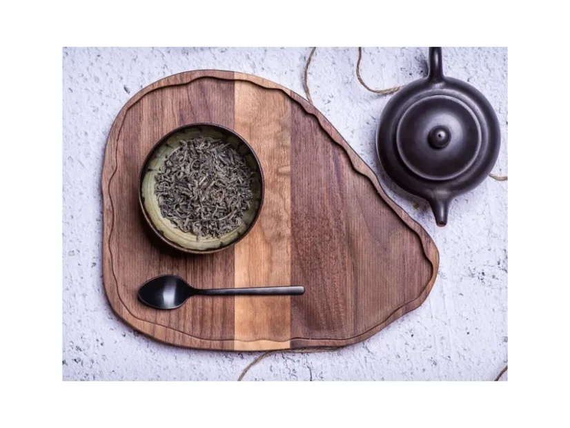 Log tray 24 x 20 cm walnut :: Green Plantation