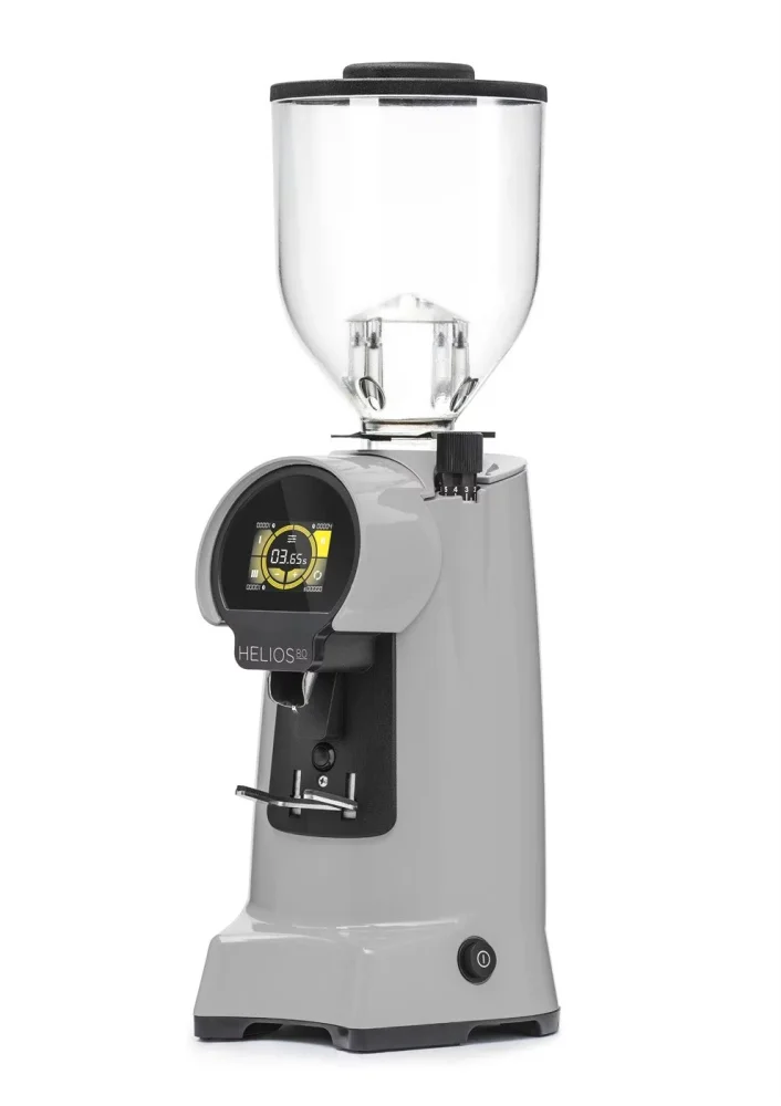 Grey electric espresso grinder Eureka Helios 80