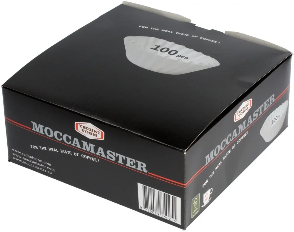 Moccamaster 110 mm paper filters for Thermoserve and CDT 100 pcs :: Green Plantation