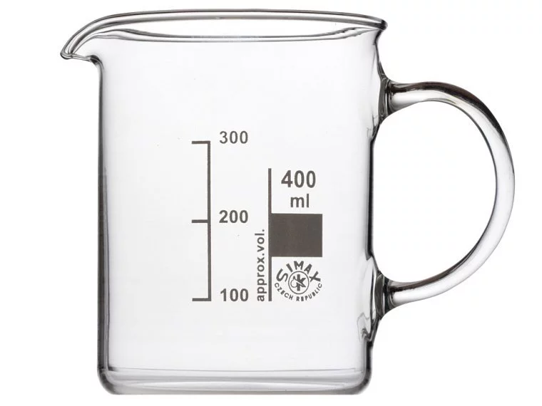 Low beaker with handle 400ml