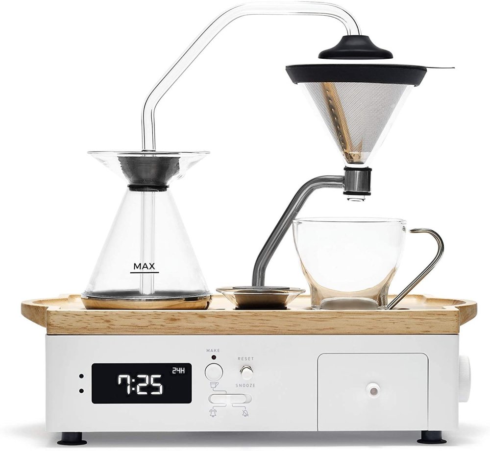 Joy Resolve Barisieur Tea & Coffee Alarm Clock White :: Green Plantation