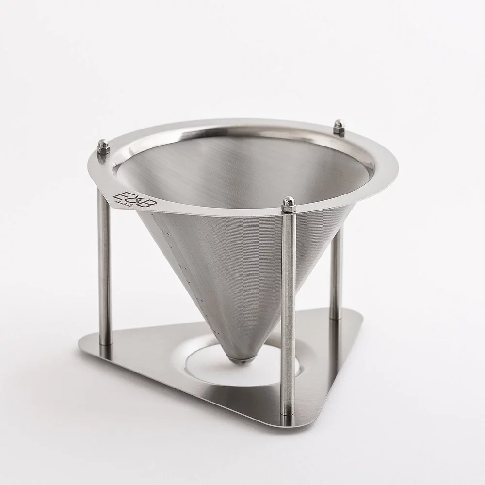 E&B LAB Dripper Nerezový Překapávač 10x15 cm – Stříbrná