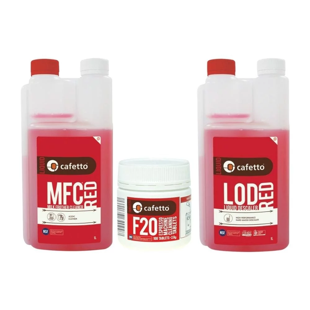 Cafetto Cleaner Set for Automatic Coffee Maker with Milk Whisk